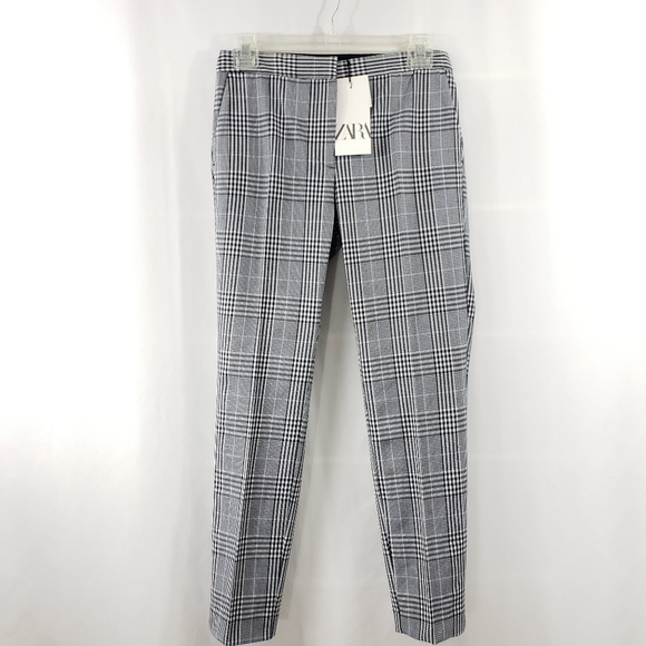 Zara | Pants & Jumpsuits | Zara Plaid Checkered Jogger Pants | Poshmark